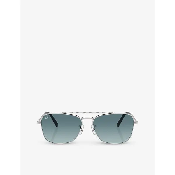 Ray-ban Caravan Square Sunglasses - Silver