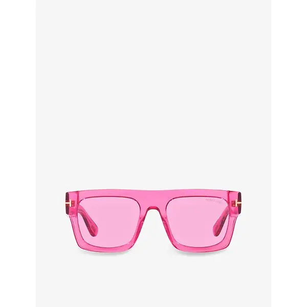 TOM FORD Ft0711 Fausto Square-frame Sunglasses - Pink
