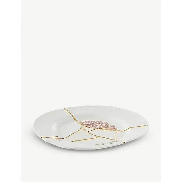 SELETTI Kintsugi N1 Porcelain And 24ct Gold Dinner Plate 27cm - One-color