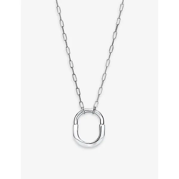 Tiffany & Co. Lock Pendant Necklace - White Gold
