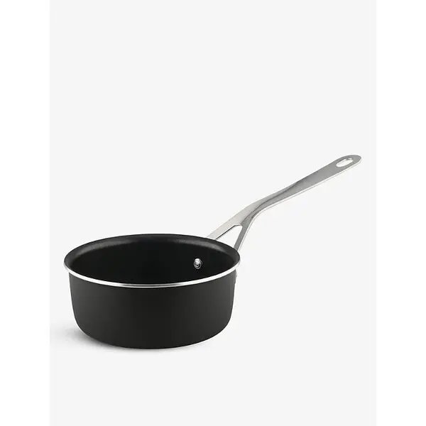 ALESSI Aluminium And 18/10 Stainless Steel Saucepan - Black