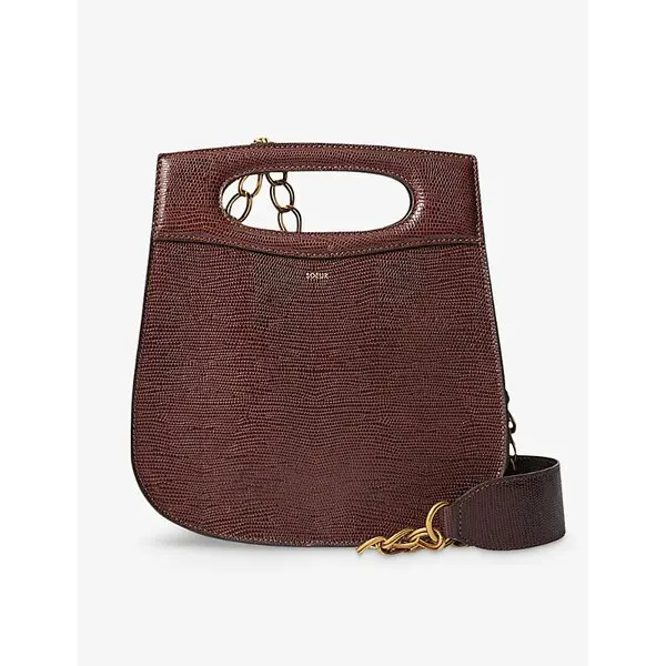 Soeur Cheri Leather Tote Bag - Brown