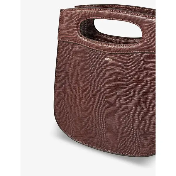 Soeur Cheri Leather Tote Bag - Brown