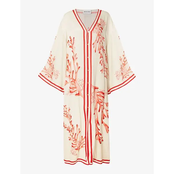 MALINA Woven Maxi Dress
