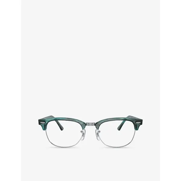 Ray-ban Clubmaster Square-frame Optical Glasses - Turquoise