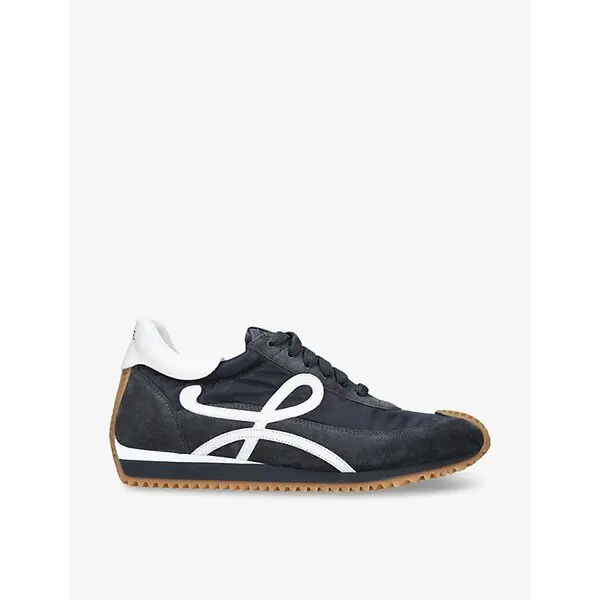 Loewe Flow Runner Leather And Shell Trainers - Blue/dark