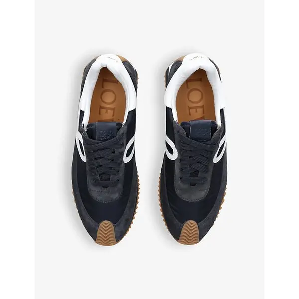Loewe Flow Runner Leather And Shell Trainers - Blue/dark