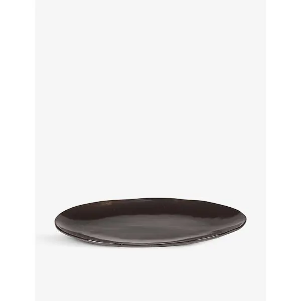 SERAX La Mère Oval Stoneware Plate 37.5cm X 27.5cm - Brown