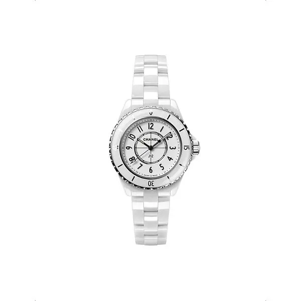 Chanel J12 Ceramic And Steel Quartz Watch - White