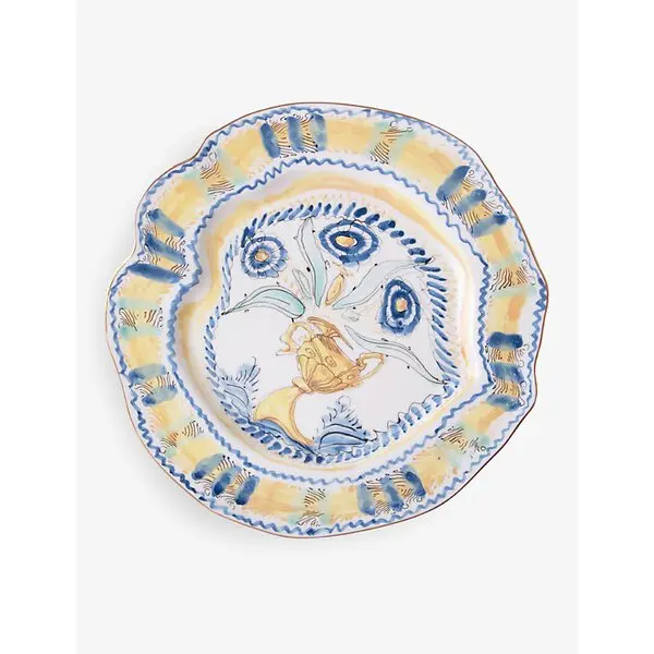 SELETTI Diesel Living With Classics On Acid Spanish Yellow Porcelain Dinner Plate 28cm - One-color