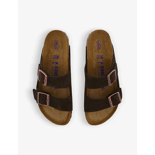 BIRKENSTOCK Arizona Double-strap Leather Sandals - Mocha Suede