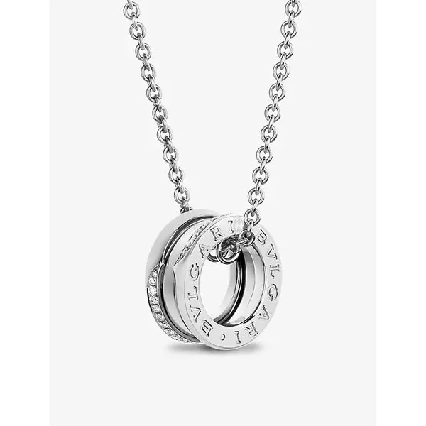 BVLGARI B.zero1 18ct White-gold Diamond Pendant Necklace - White Gold