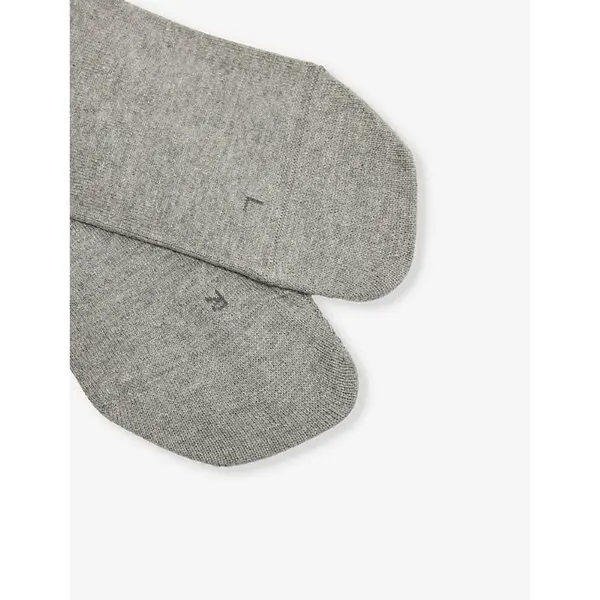 Falke Sensitive London Cotton-blend Crew Socks - Light Greymel.