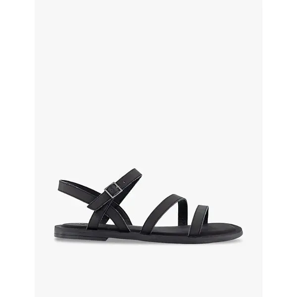 Toms Kira Ankle-strap Leather Sandals - Black