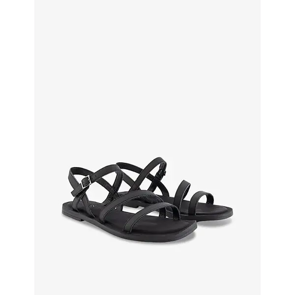 Toms Kira Ankle-strap Leather Sandals - Black
