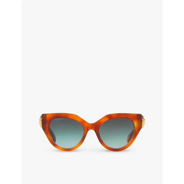 Gucci Gg1408s Cat-eye Sunglasses - Brown
