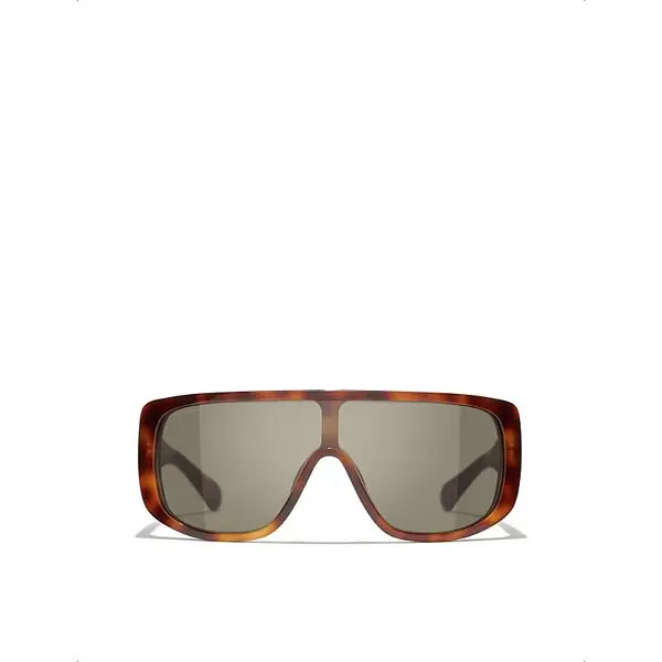 Chanel Shield Sunglasses - Brown