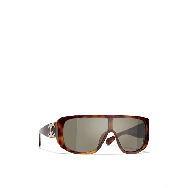 Chanel Shield Sunglasses - Brown