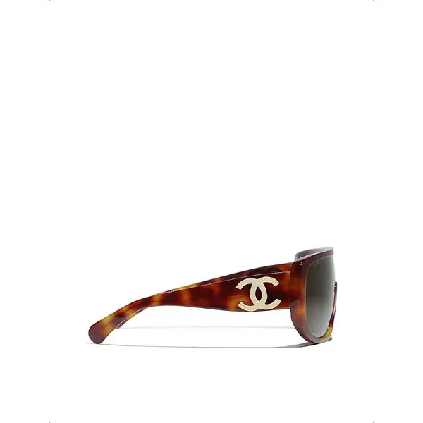 Chanel Shield Sunglasses - Brown