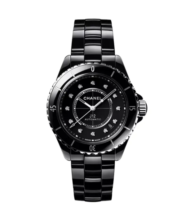 Chanel J12 Automatic Diamond Ceramic And Steel Watch - Black