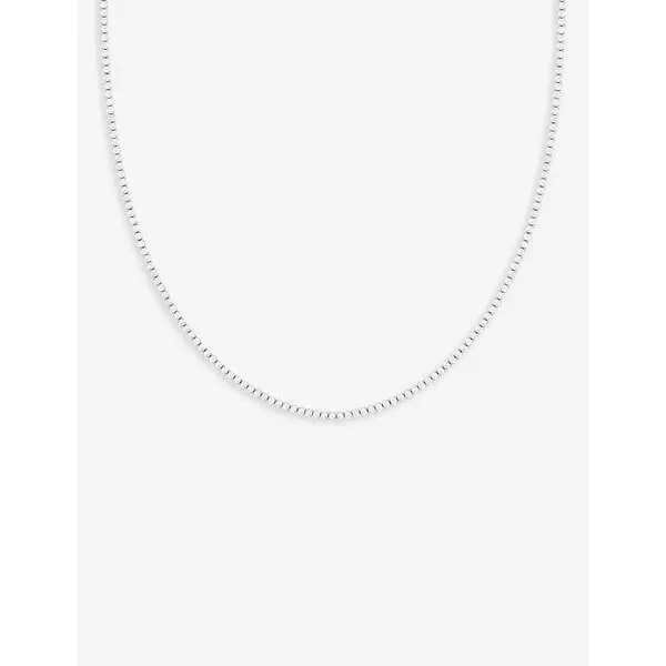 ASTRID & MIYU Tennis Rhodium-plated Chain Necklace - Silver