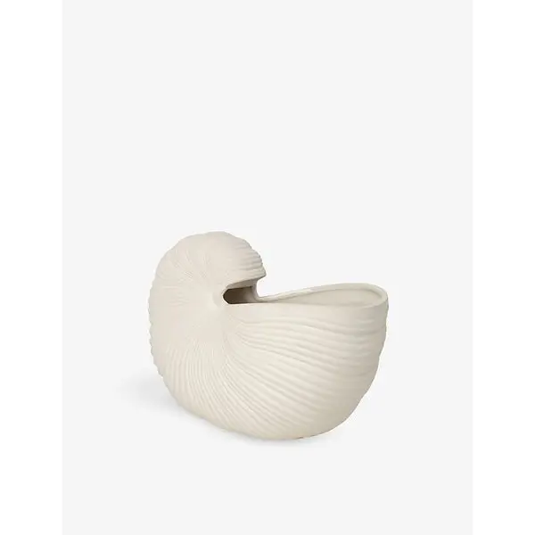 FERM LIVING Shell-shaped Stoneware Pot 31cm