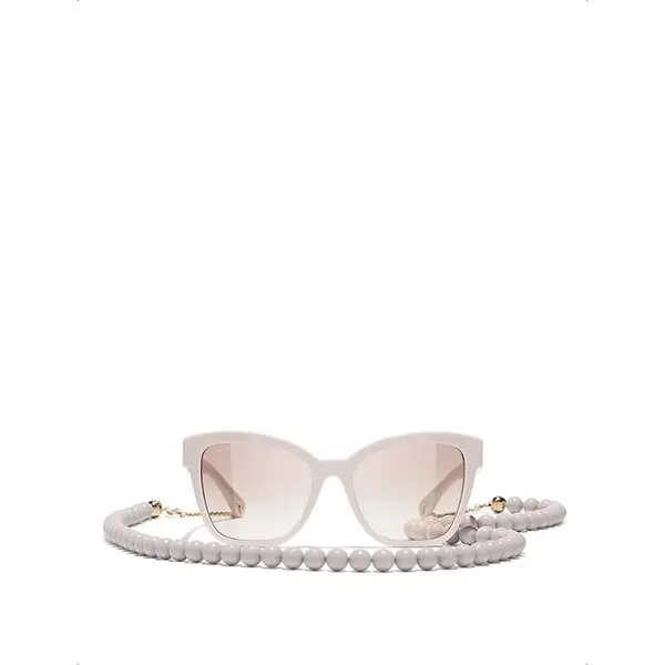 CHANEL/シャネル　サングラス　レディース Chanel Ch5487 Square Sunglasses - Brown | Editorialist