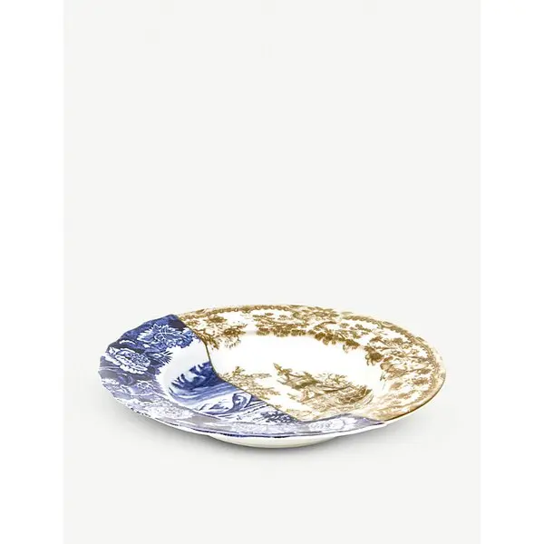 SELETTI Hybrid Sofronia Printed Porcelain Soup Plate 25.4cm