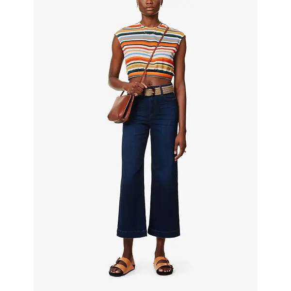 Paige Anessa Ankle Wide-leg Denim Jeans