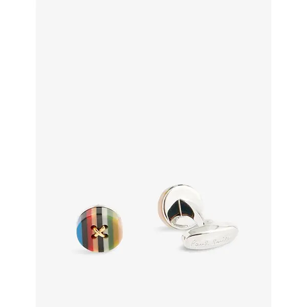Paul Smith Button Zinc-plated&nbsp;copper And Resin Cufflinks - Multi Coloured