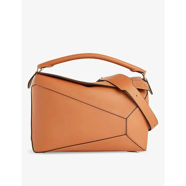 Loewe Puzzle Edge Large Leather Shoulder Bag - Tan