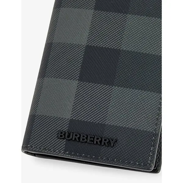 Burberry Check-pattern Coated-canvas Cardholder