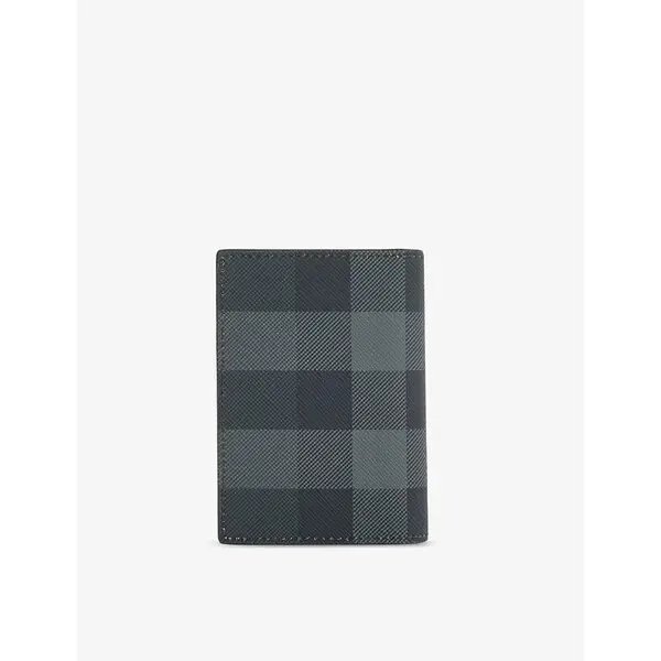 Burberry Check-pattern Coated-canvas Cardholder