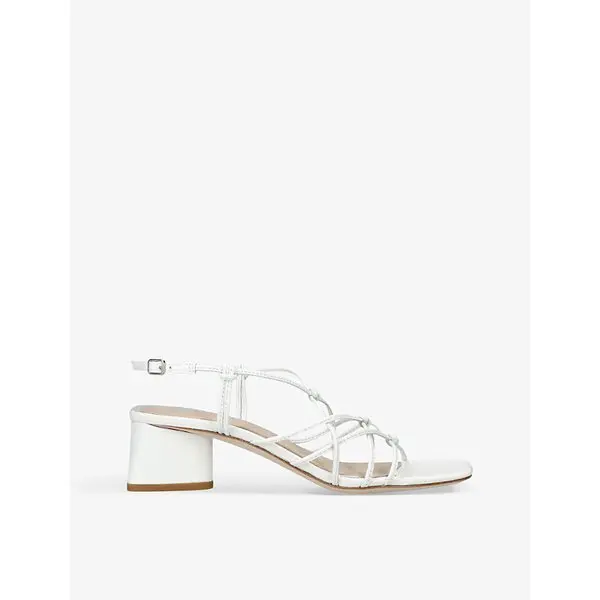 Paige Gianna Leather Heeled Sandals - White