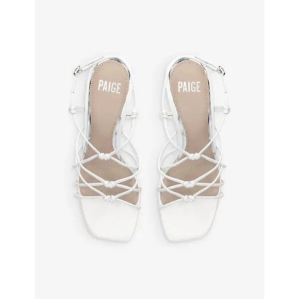Paige Gianna Leather Heeled Sandals - White