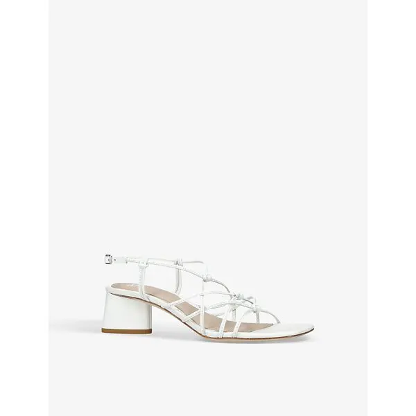 Paige Gianna Leather Heeled Sandals - White