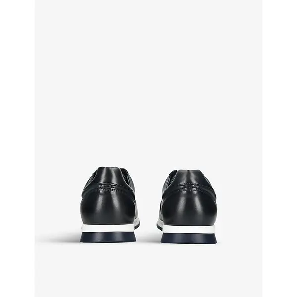 LOAKE Bannister Tonal-stitching Leather Low-top Trainers - Navy
