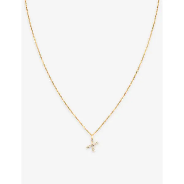 ASTRID & MIYU Initial X Pendant Necklace - 18ct Gold