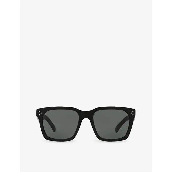 Celine Irregular-frame Acetate Sunglasses - Black