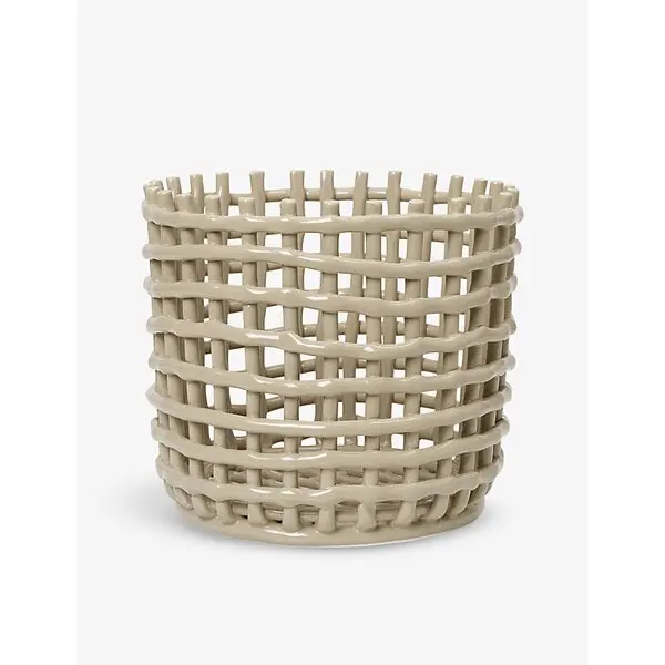 FERM LIVING Cashmere Large Ceramic Basket 24cm - One-color