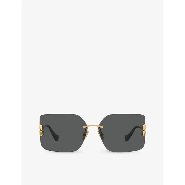 Miu Miu Mu 54ys Square-frame Sunglasses - Gold