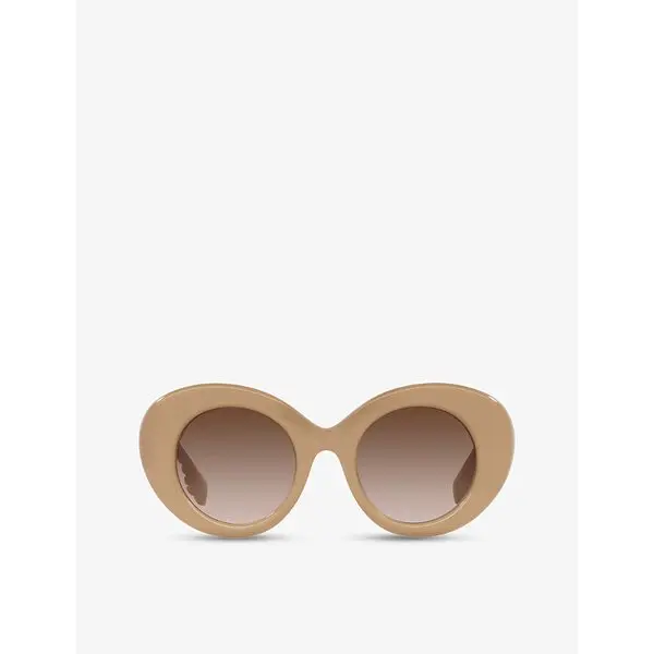 Burberry Round-frame Acetate Sunglasses - Brown