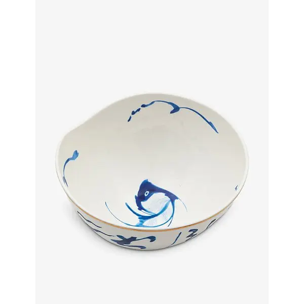 SELETTI Diesel Living With Classics On Acid Koi Porcelain Salad Bowl 18.3cm - One-color