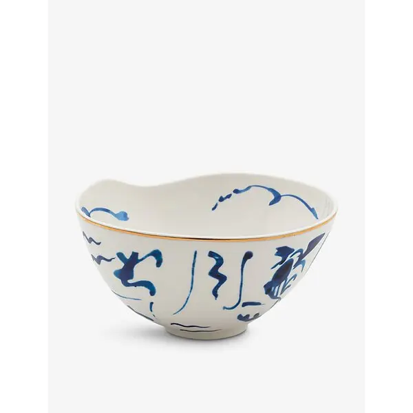 SELETTI Diesel Living With Classics On Acid Koi Porcelain Salad Bowl 18.3cm - One-color