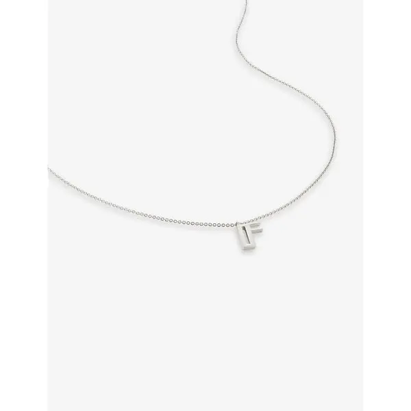 Monica Vinader Letter Pendant Necklace - Sterling Silver