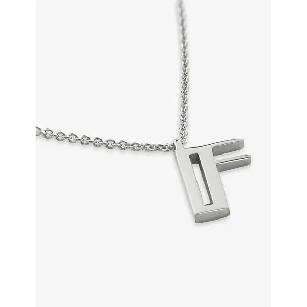 Monica Vinader Letter Pendant Necklace - Sterling Silver