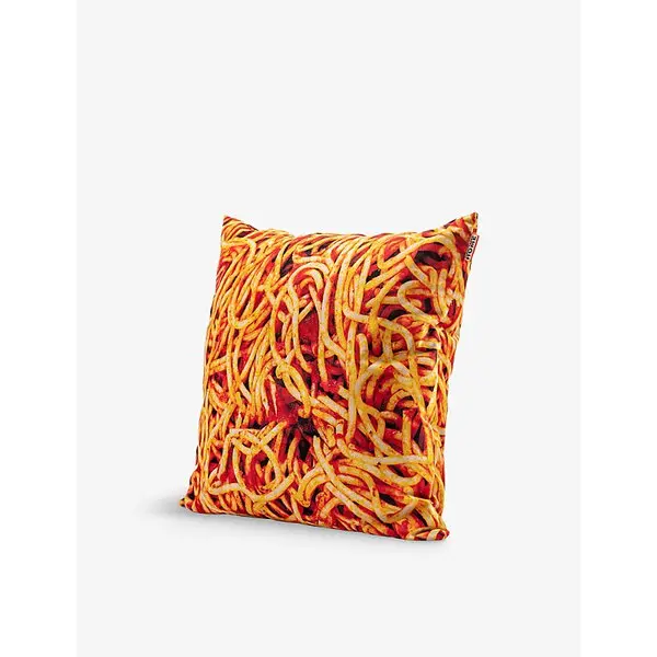 SELETTI X Toiletpaper Graphic-print Woven Cushion 67cm X 67cm - One-color