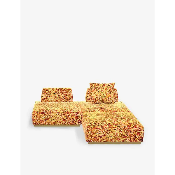 SELETTI X Toiletpaper Graphic-print Woven Cushion 67cm X 67cm - One-color