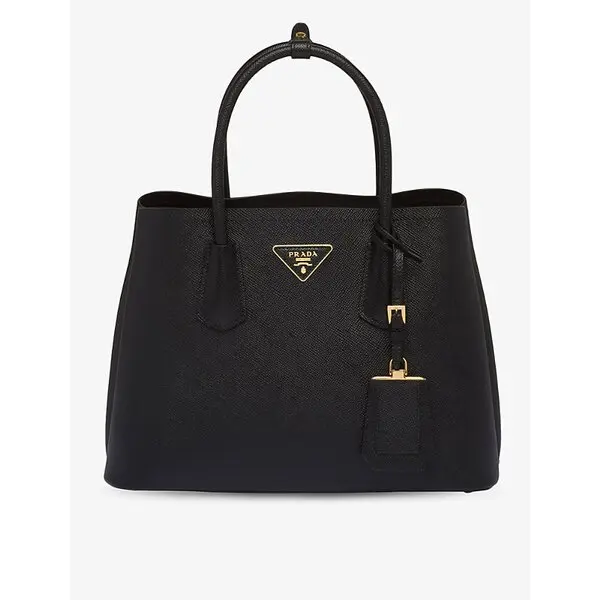 Prada Double Leather Top-handle Bag