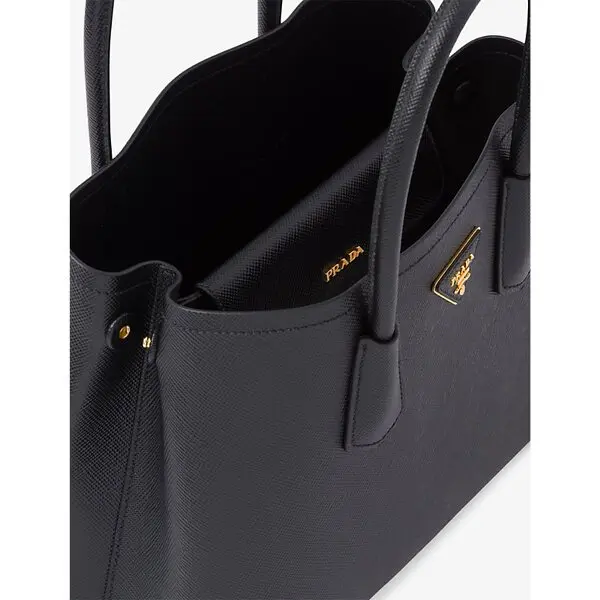 Prada Double Leather Top-handle Bag